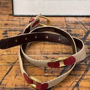 70s Leather Skinny Belt, Made in France, Vintage French Designer, Old ...
