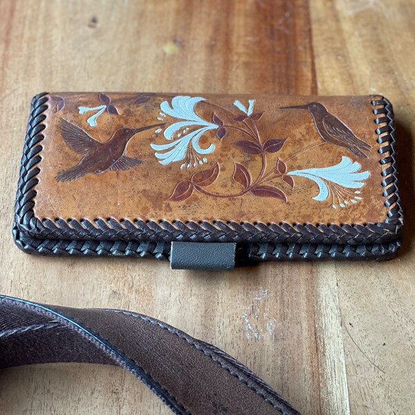 Leather Bag With Hummingbird - Etsy