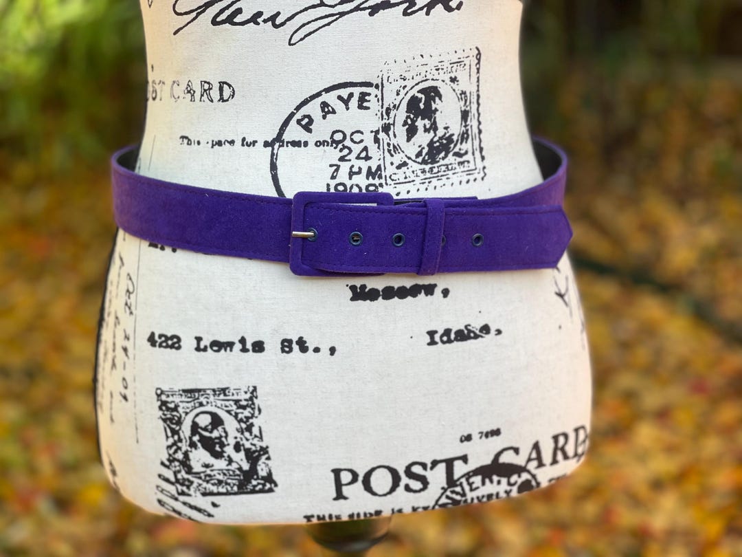 Vintage Royal Purple Belt, Snatched Waist, Fabric Dress Belt - Etsy