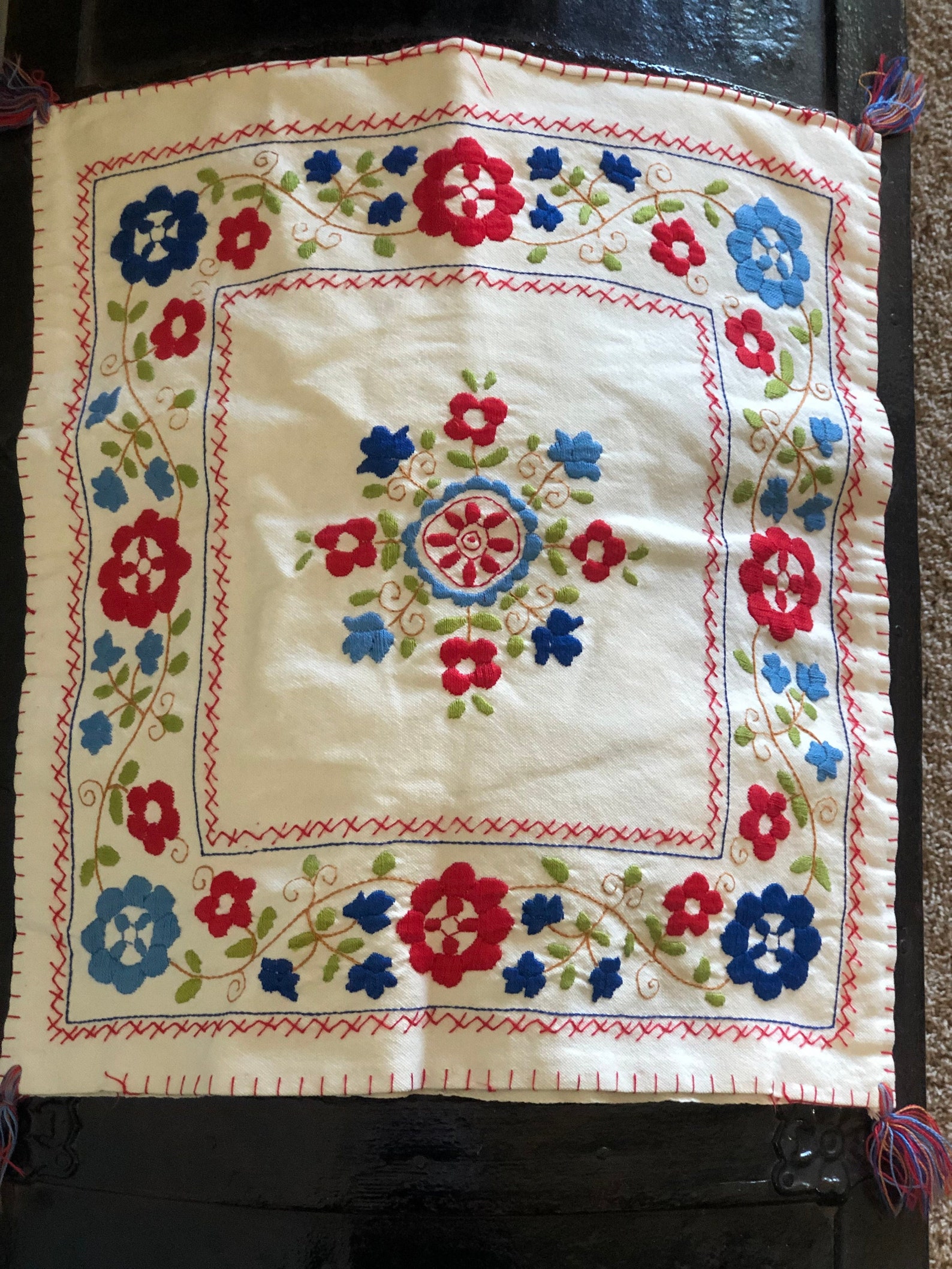 Antique Embroidered Flower Sack Pillowcase Vintage - Etsy
