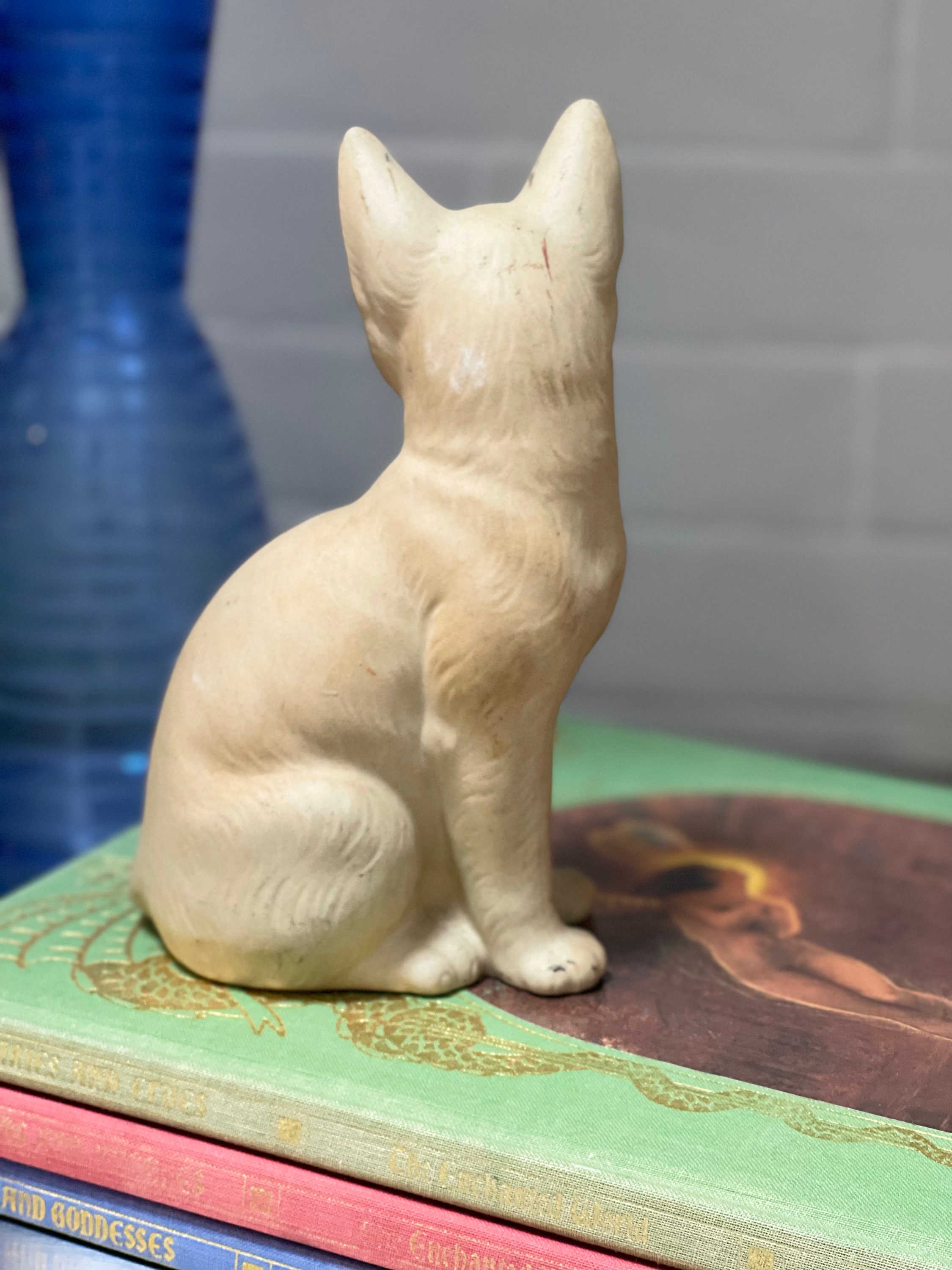 Vintage Bisque Cat Siamese Cat Figurine Japanese Pottery - Etsy