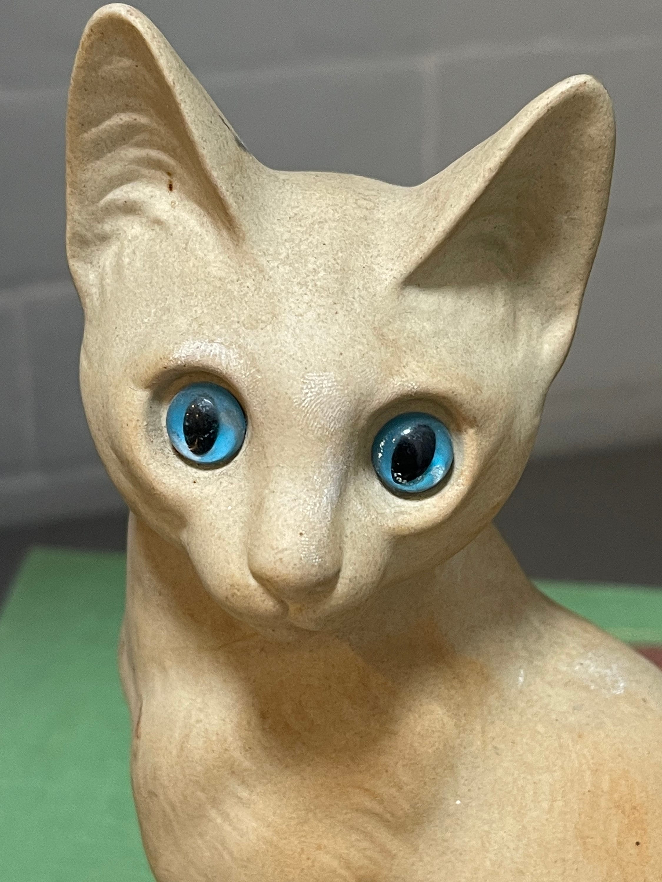 Vintage Bisque Cat Siamese Cat Figurine Japanese Pottery - Etsy