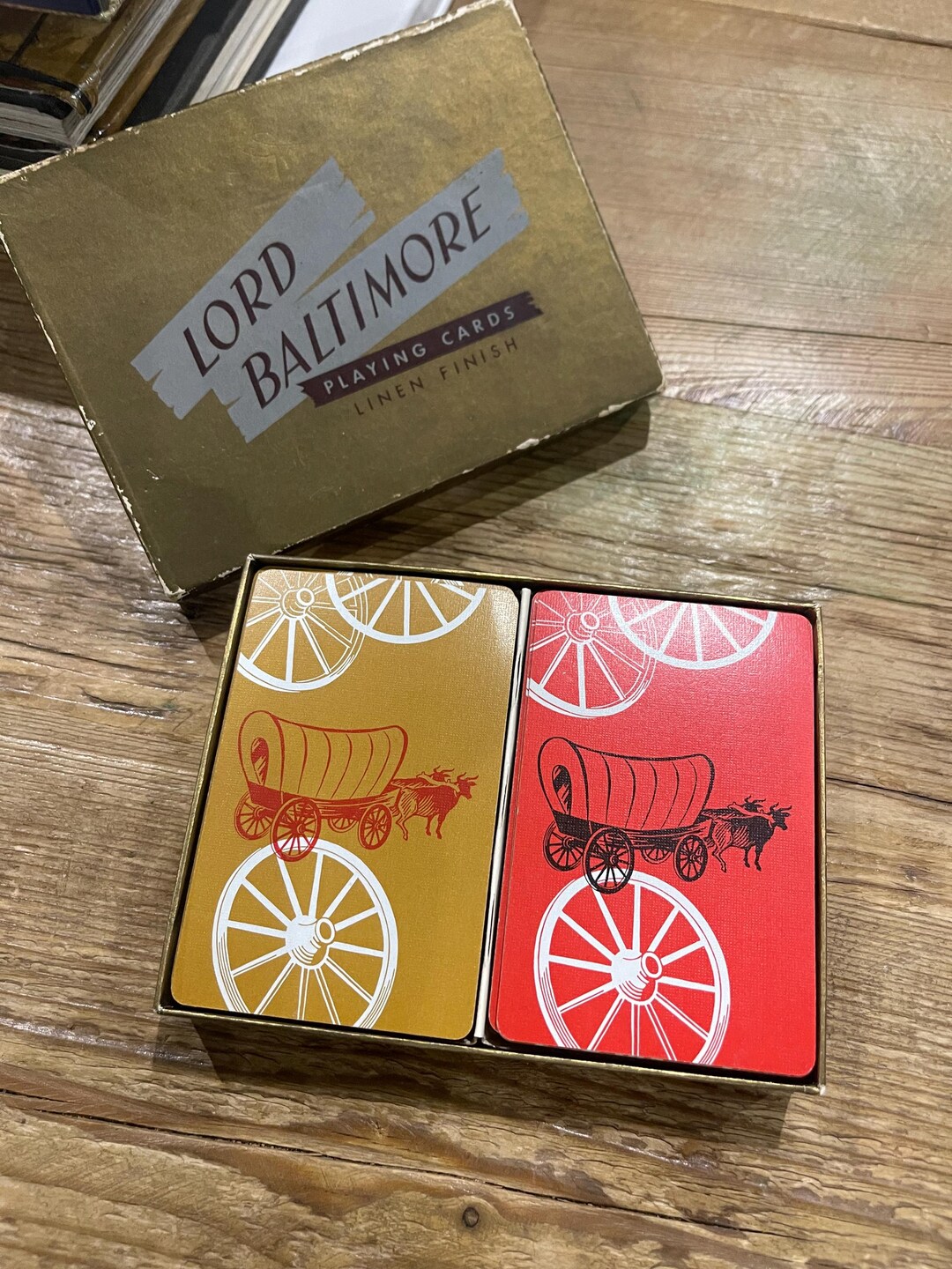 Vintage Double Deck Western Playing Cards With Covered Wagons in ...