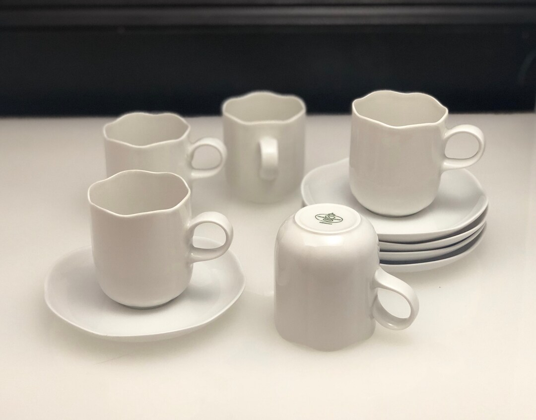 White Whimsical Tea Set, German Porcelain, Cottagecore Dishes, Farm ...