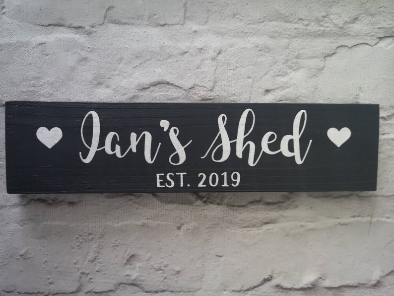 Personalised Shed Sign custom wooden sign Daddy's Shed | Etsy