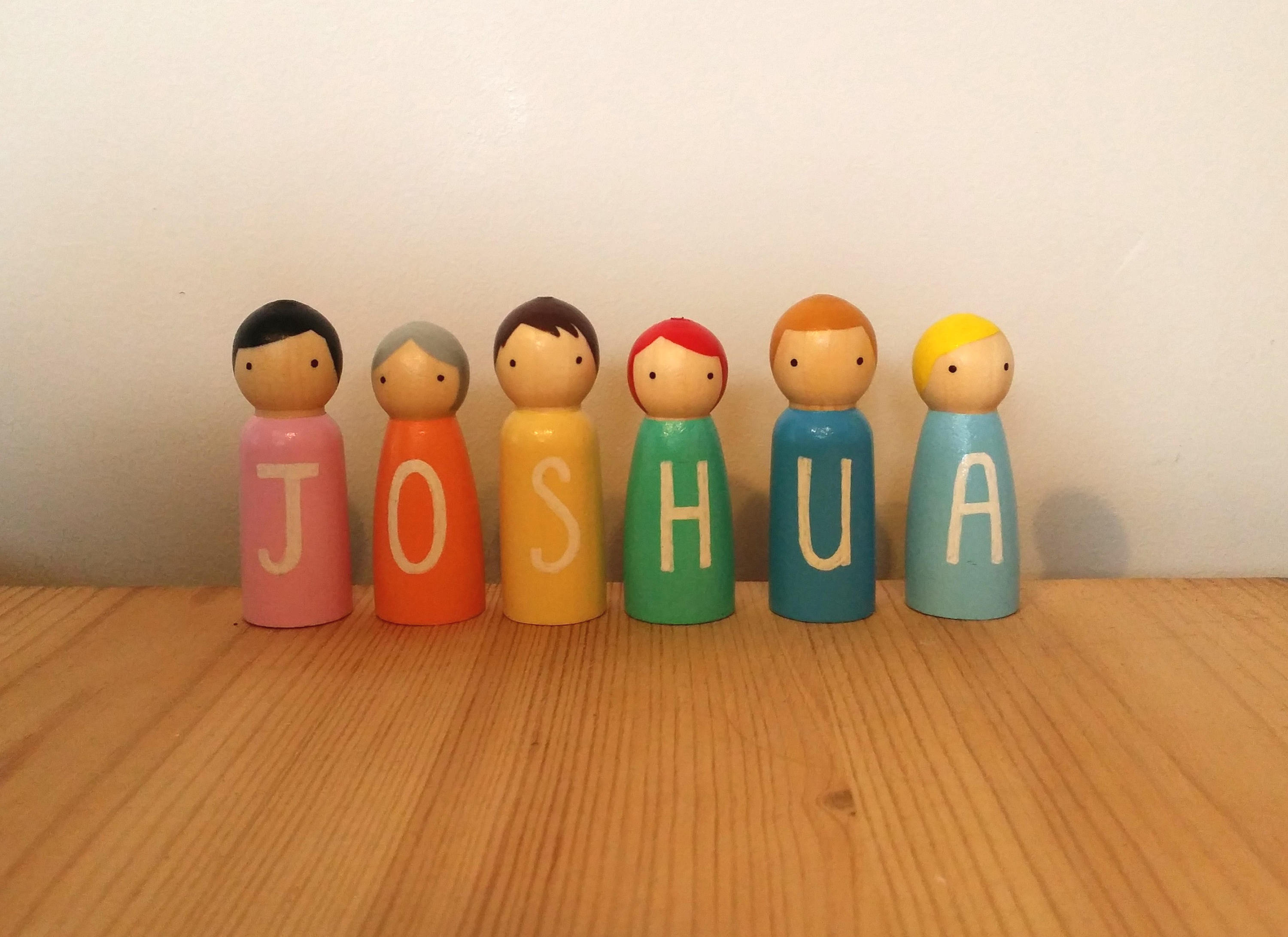 Personalised Letter Peg Dolls Name Peg Dolls New Baby Gift - Etsy UK