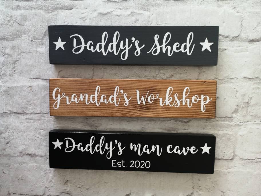 Personalised Shed Sign Custom Wooden Sign Daddy's Shed | Etsy UK