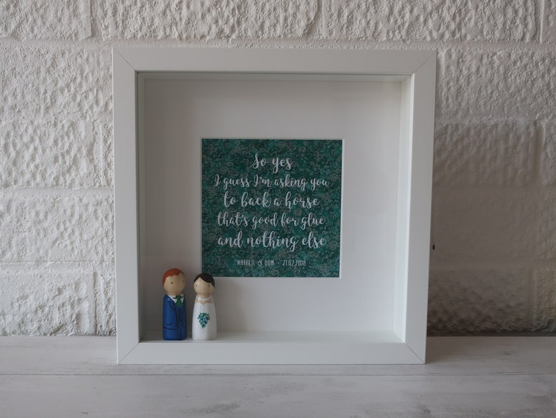 Personalised Wedding Peg Doll Frame Unique Wedding Gift | Etsy
