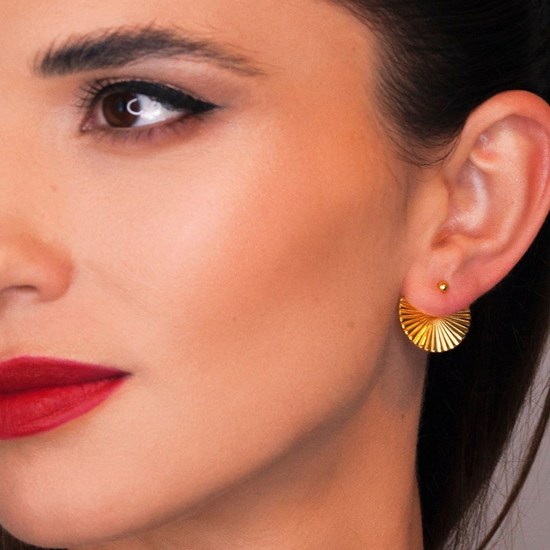 Art Deco Earrings Fan - Etsy