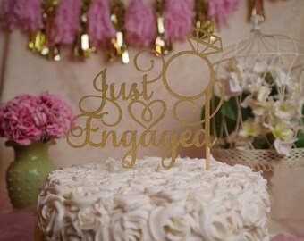 Engagement Party Cake Topper Engagement Cake Topper Diamond | Etsy