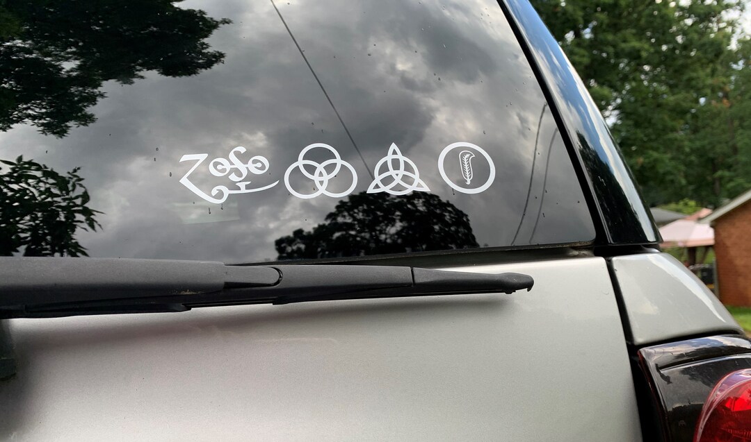 Zoso Symbols Car Decal, Led Zeppelin Zoso Symbols Car Decal, Zoso ...