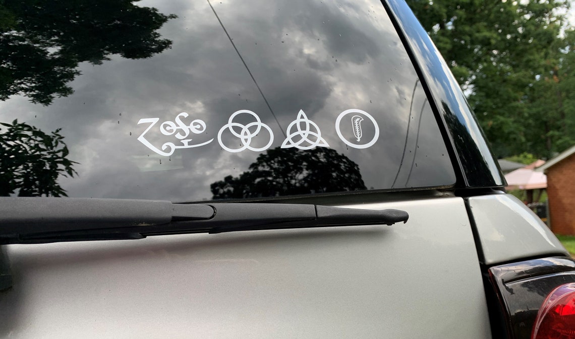 Zoso Symbols Car Decal Led Zeppelin Zoso Symbols Car Decal | Etsy