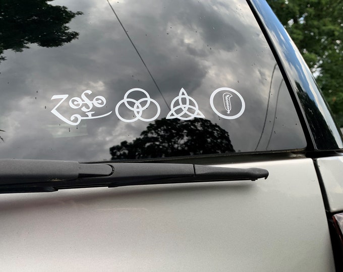 Zoso Symbols Car Decal, Led Zeppelin Zoso Symbols Car Decal, Zoso ...