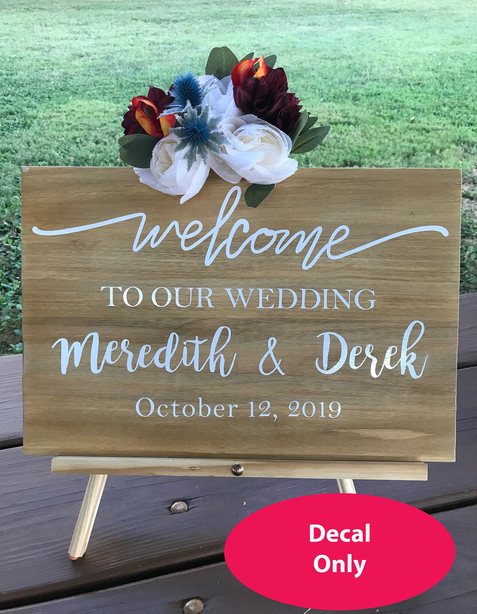 Wedding Welcome Sign Decals Vinyl Decals for Wedding DYI - Etsy