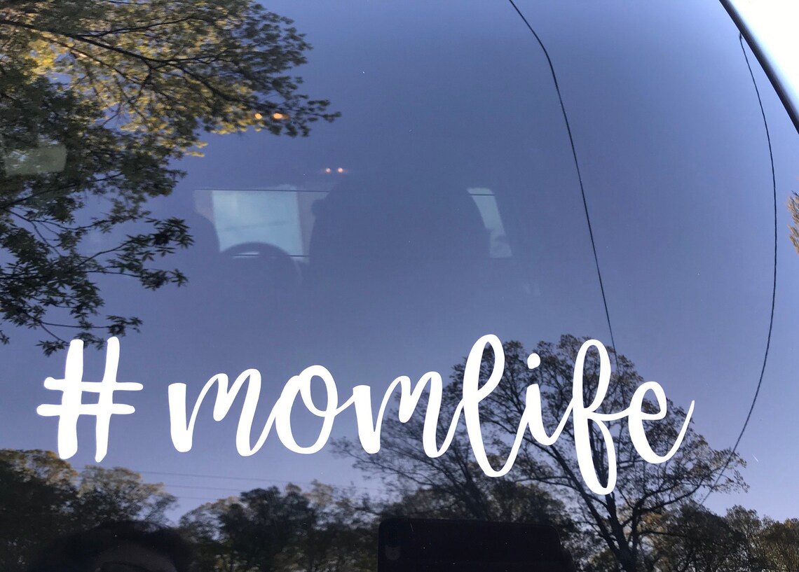 Hashtag Mom Life Car Decal Momlife Car Decal Mom Car Decal Etsy