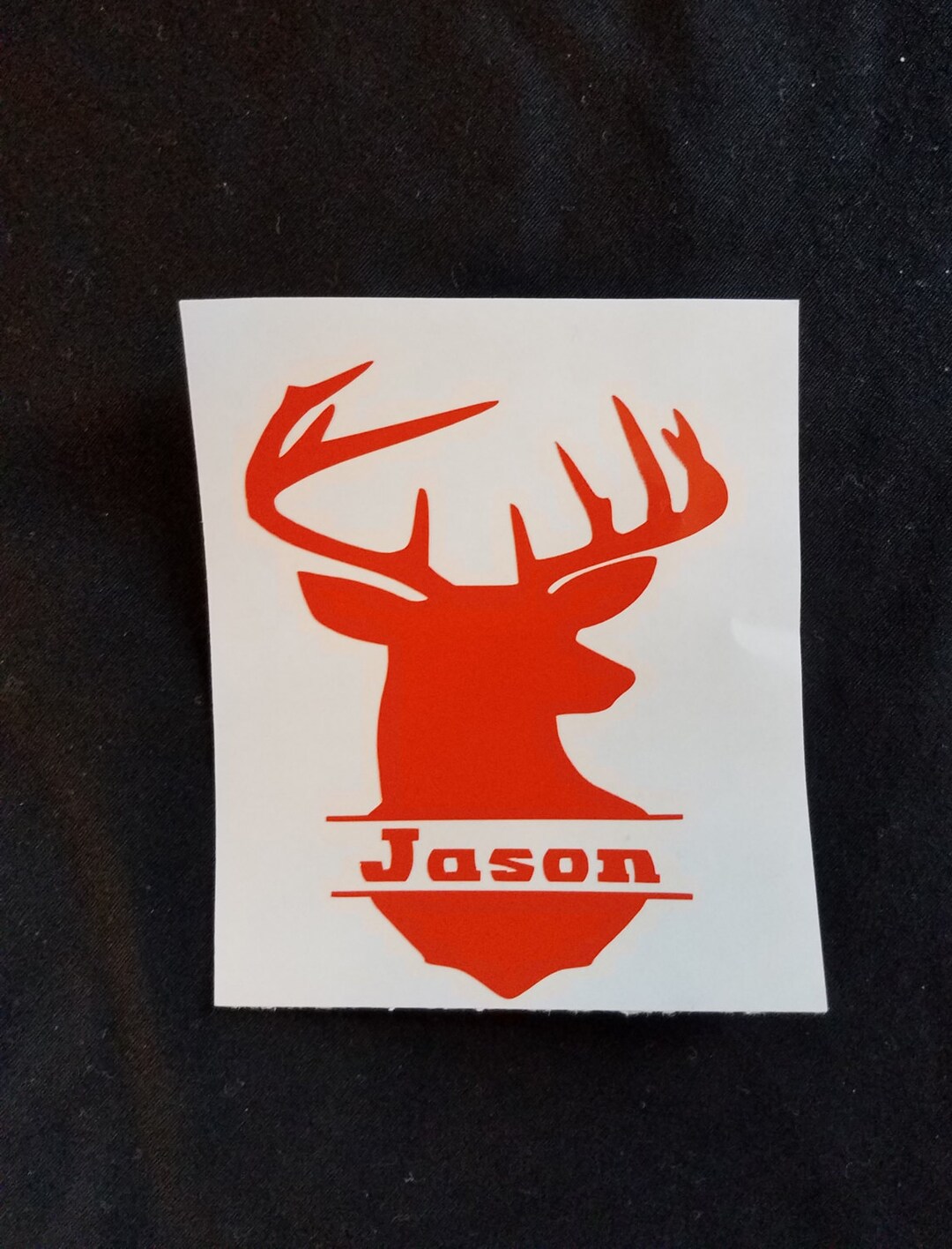 Custom Deer Head Vinyl Monogram Decal, Yeti Tumbler Decal, RTIC Tumbler ...