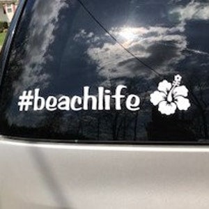 Hashtag Beach Life Car Decal, #beachlife Summer Car Decal, Beach Car ...