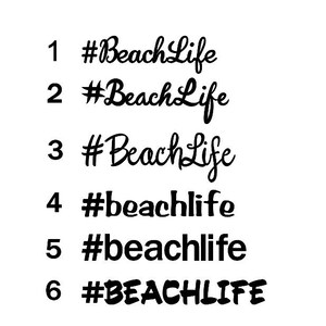 Hashtag Beach Life Car Decal, #beachlife Summer Car Decal, Beach Car ...