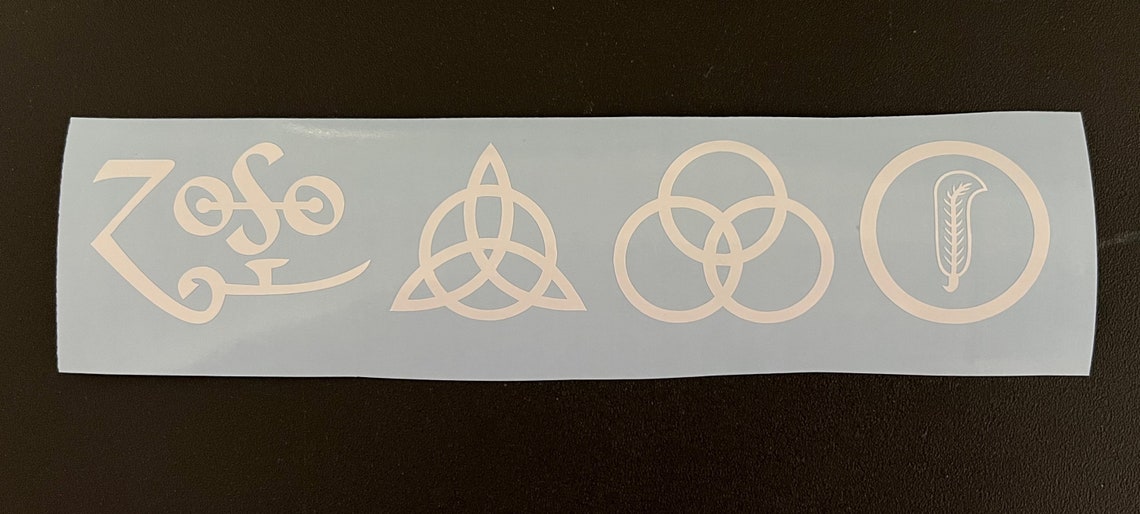 Zoso Symbols Car Decal Led Zeppelin Zoso Symbols Car Decal - Etsy