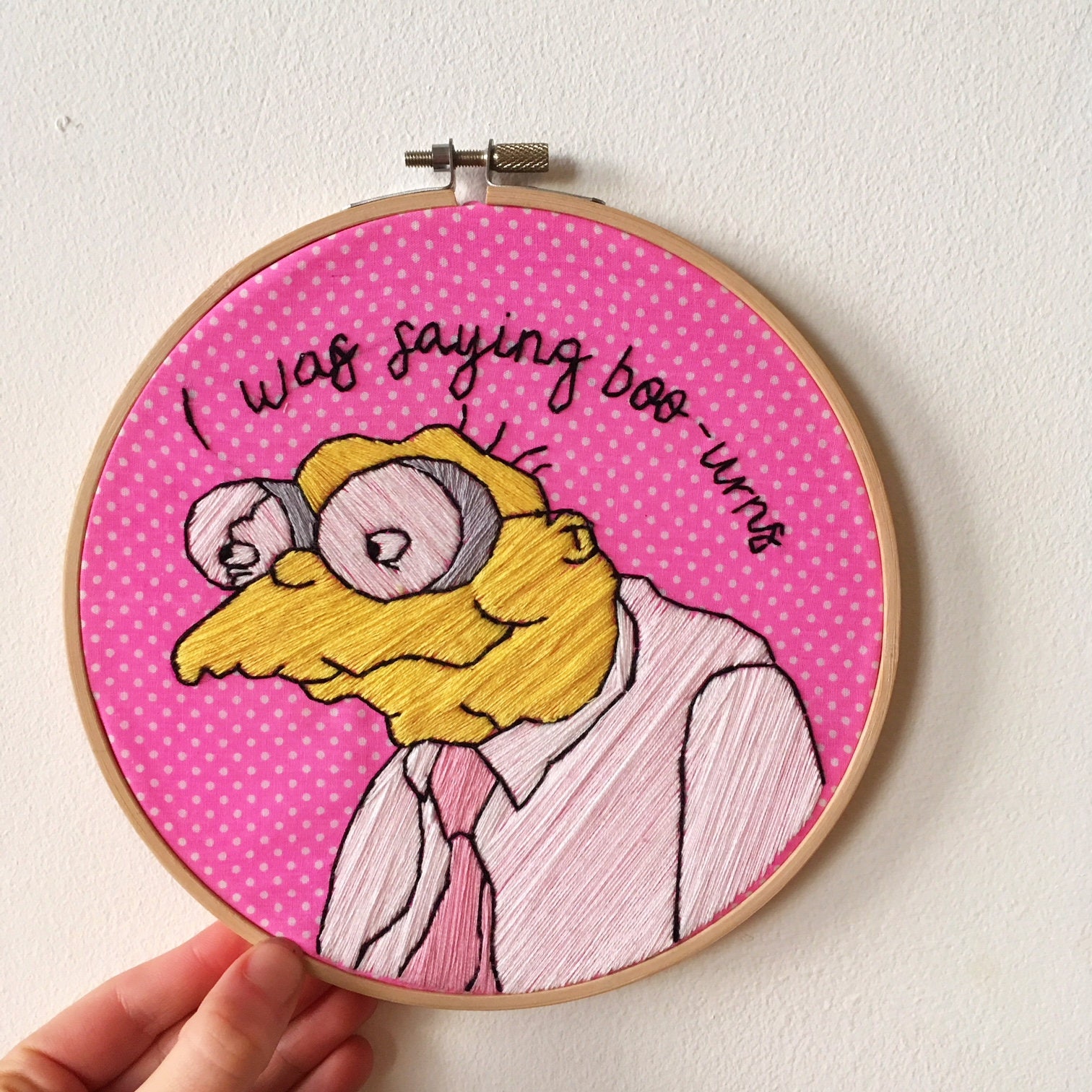 BOO-URNS The Simpsons Hans Moleman Embroidery | Etsy