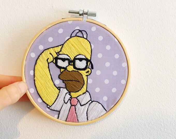 HOMER TRIANGLE - the Simpsons Embroidery Wall Art - Etsy UK