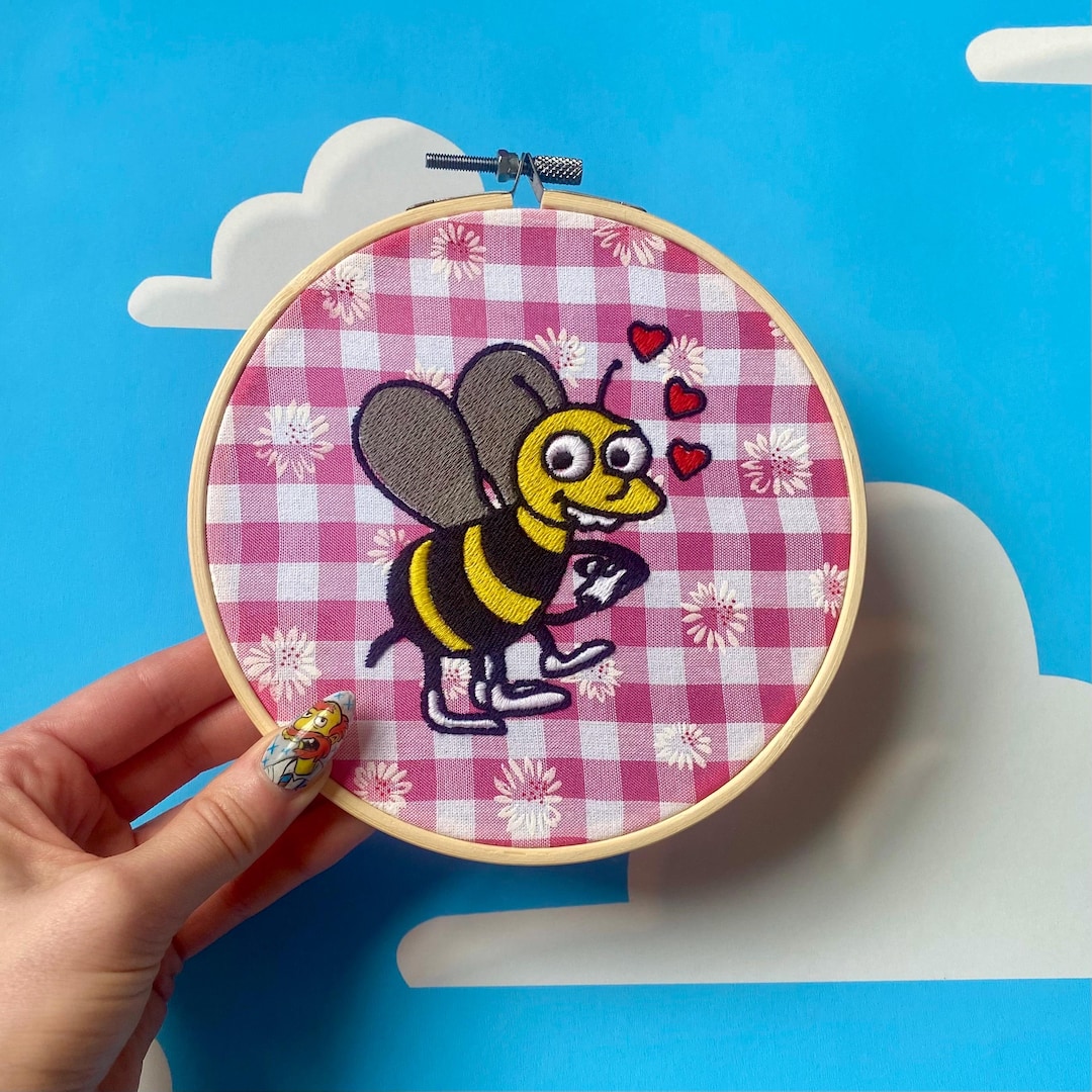 LET'S BEE FRIENDS - the Simpsons Floral Embroidery Hoop Wall Art - Etsy