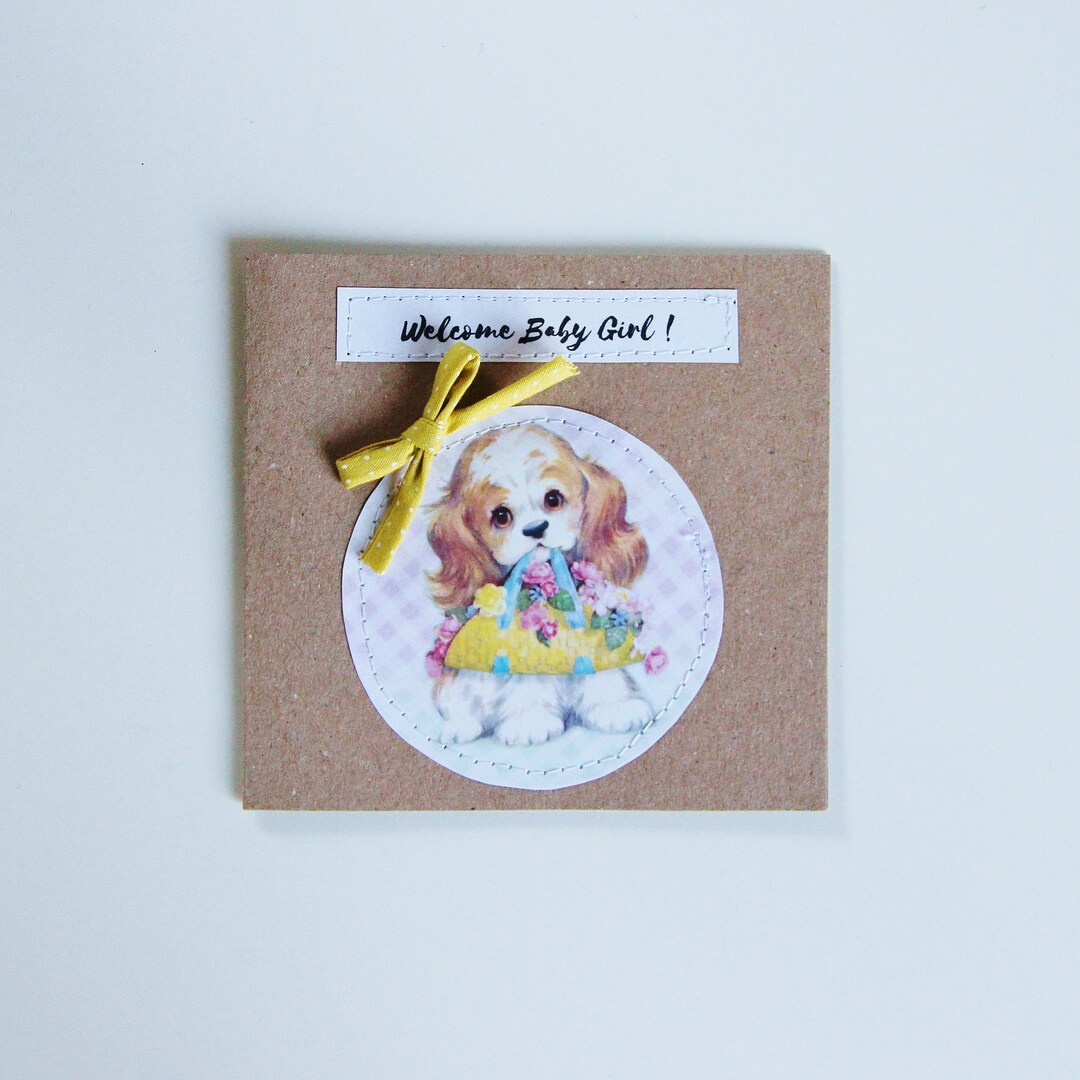 Baby Birth Congratulations, Birth Greeting Card, Kraft Cardstock Card ...