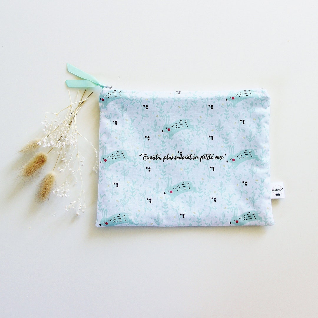 Fabric Zipper Pouch, Mantra Zipper Pouch, Motivational Mantra, Quote ...