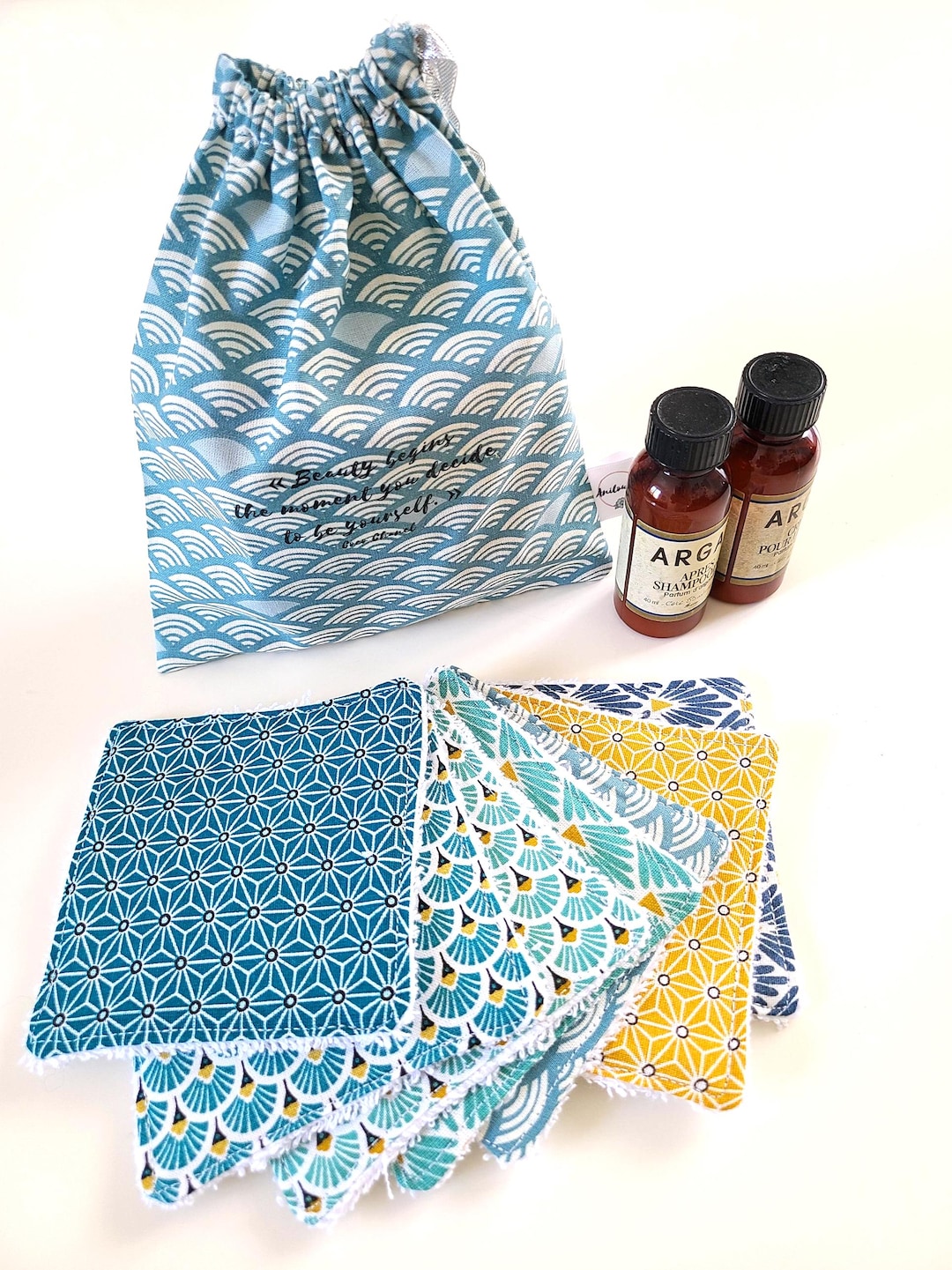 Set of 7 Reusable Make up Remover Wipes, Facial Pads, Baby Wipes ...