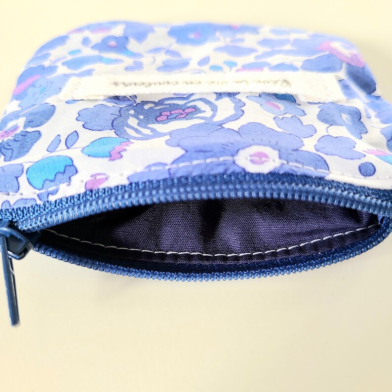 Quote Coin Purse, Floral Zip Change Purse, Floral Coin Purse, Zipper ...