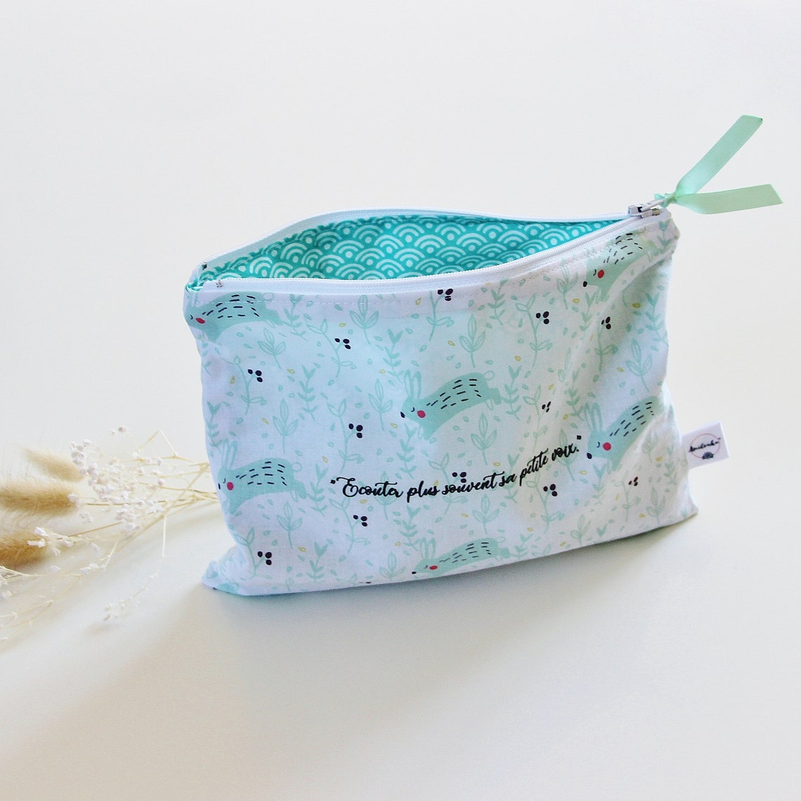 Fabric Zipper Pouch, Mantra Zipper Pouch, Motivational Mantra, Quote ...