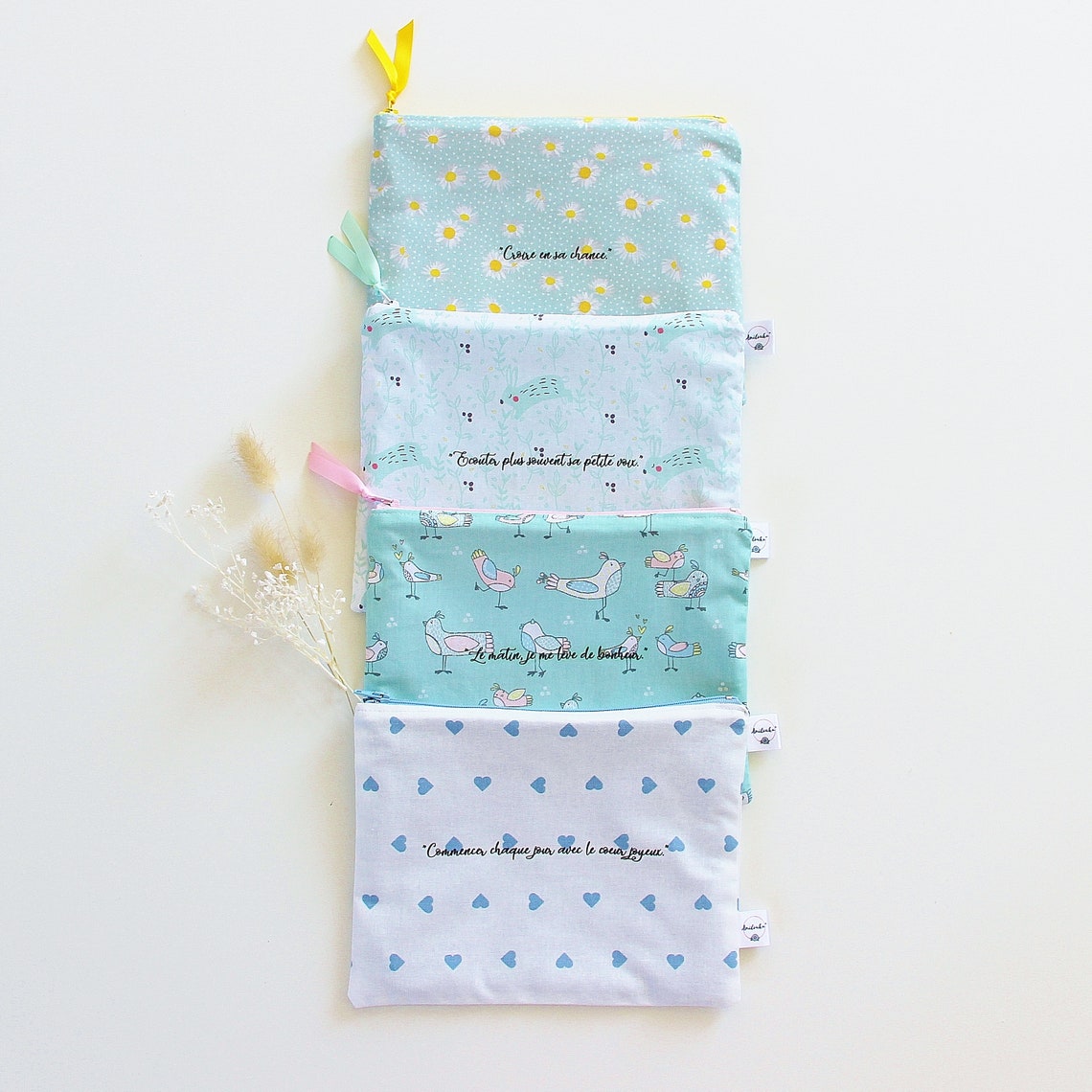 Fabric Zipper Pouch, Mantra Zipper Pouch, Motivational Mantra, Quote ...