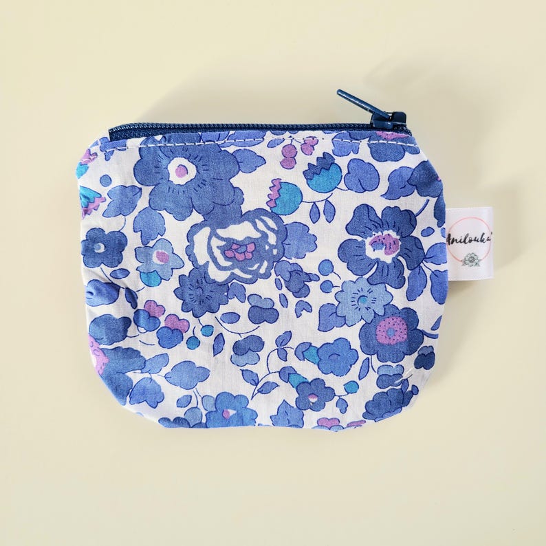Quote Coin Purse, Floral Zip Change Purse, Floral Coin Purse, Zipper ...