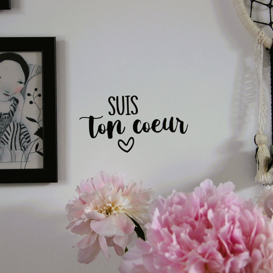 Positive Decal, French Saying, Wall Decor, Art Inspirational Quote Wall ...