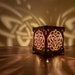 Tibetan Hindu Sri Yantra Wooden Tealight Shadow Lantern Candle Holder ...