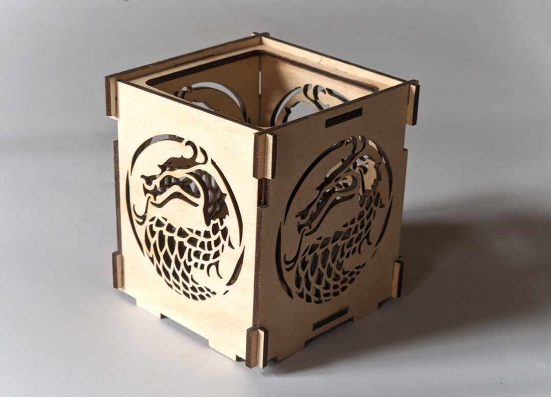 Wood Dragon Chinese Zodiac 2024 Wooden Tealight Shadow Candle Lantern ...