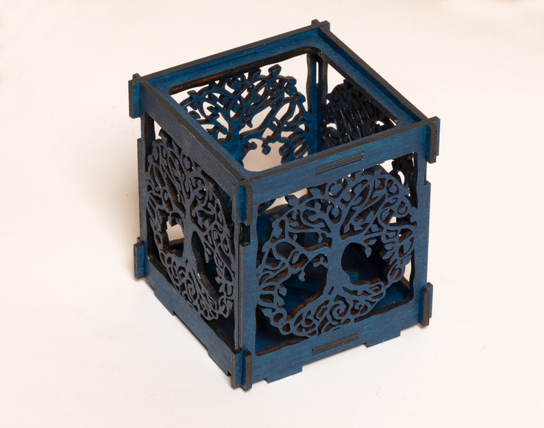 Tree of Life Wooden Shadow Lantern Candle Holder Celtic Art - Etsy