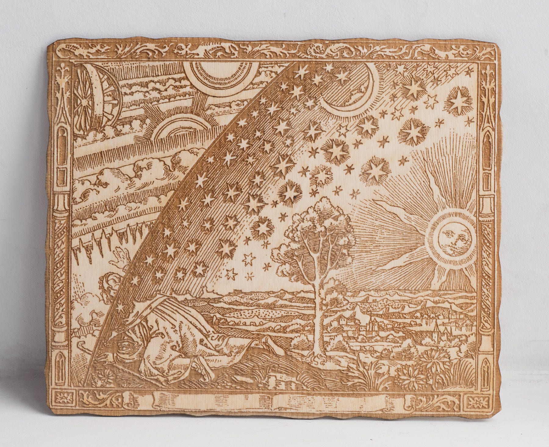 Flammarion Engraving Laser Woodcut Version Wall Art - Etsy UK