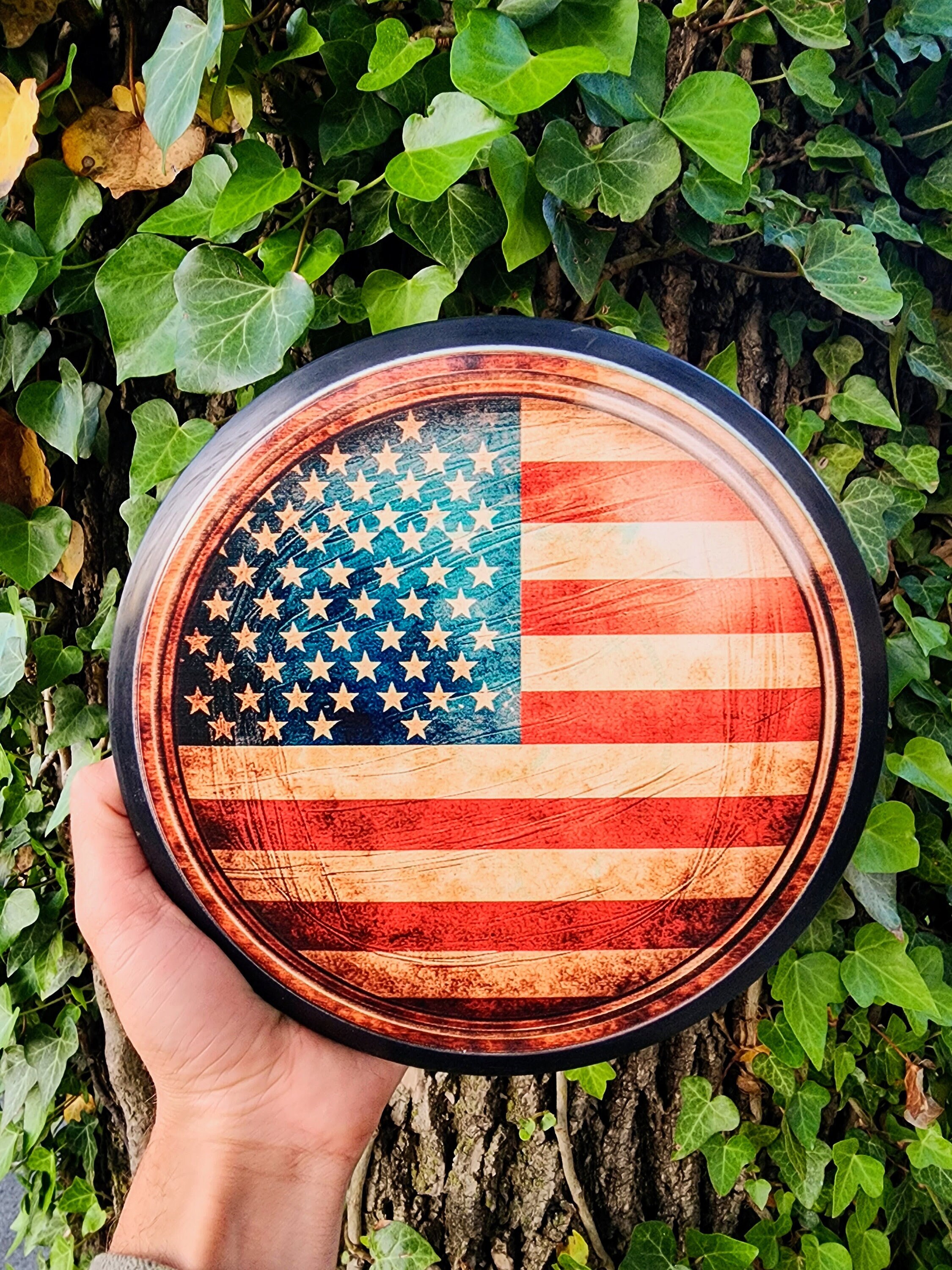 Vintage Flag - Disc Golf Disc, American Flag, Unique Design Art ...