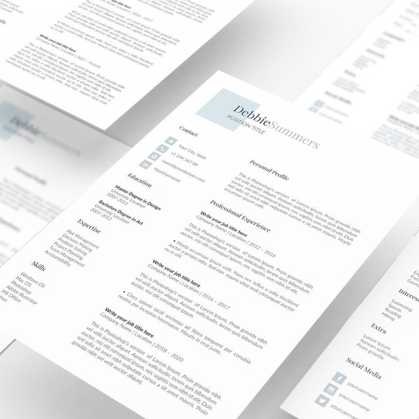 Windows Resume Template - Etsy
