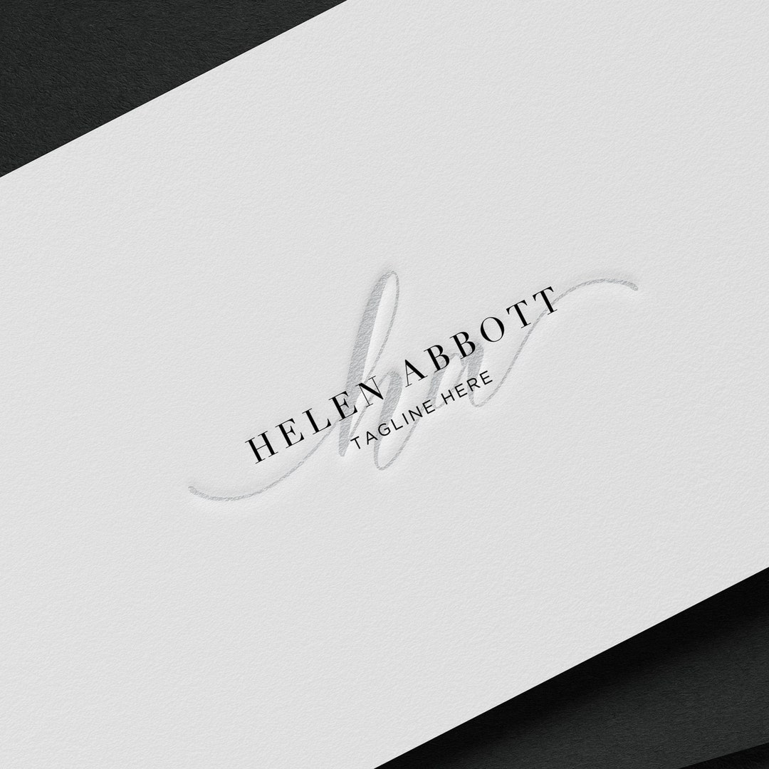 Handwritten Initials, Premade Logo Design, Script Initials Logo ...