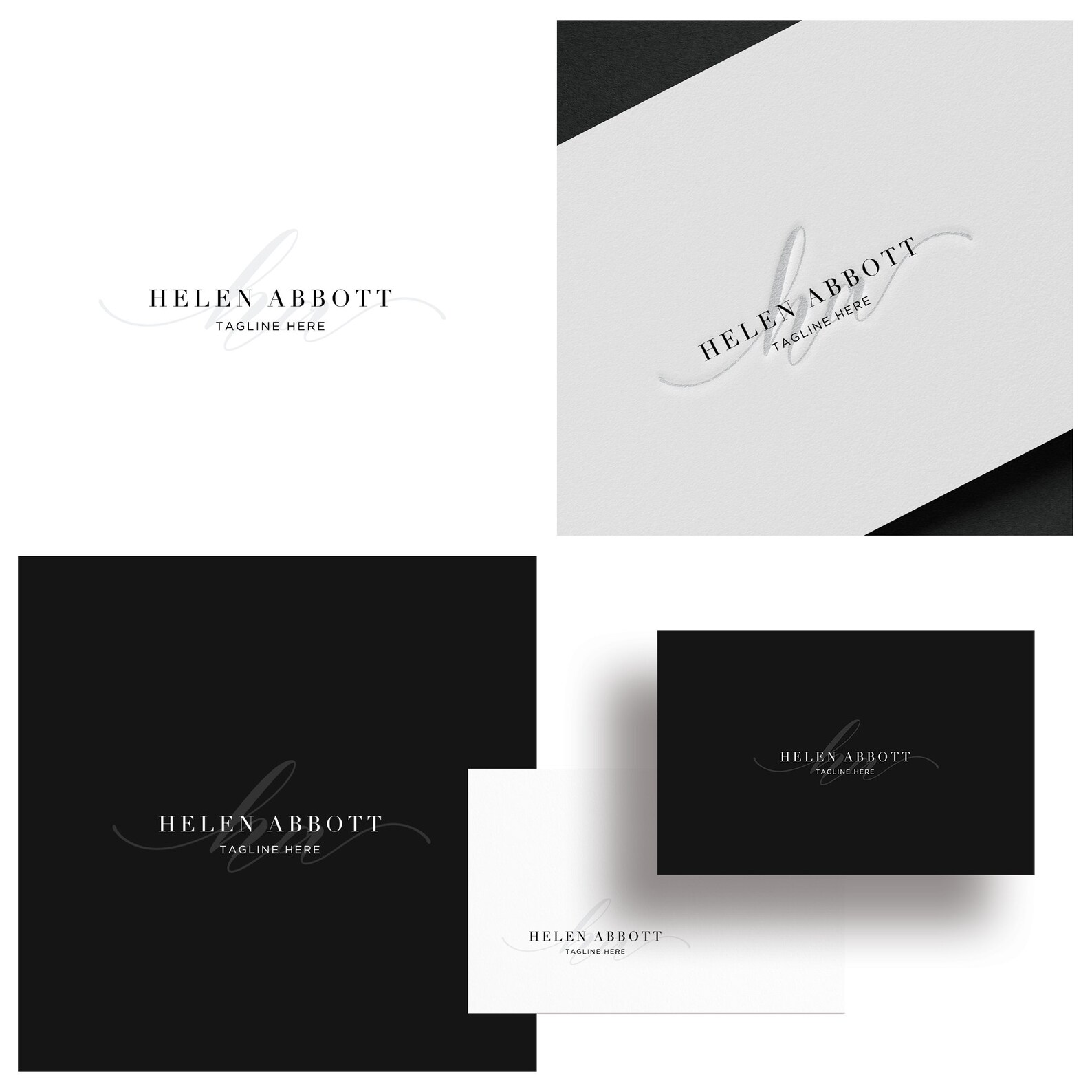 Handwritten Initials Premade Logo Design Script Initials - Etsy