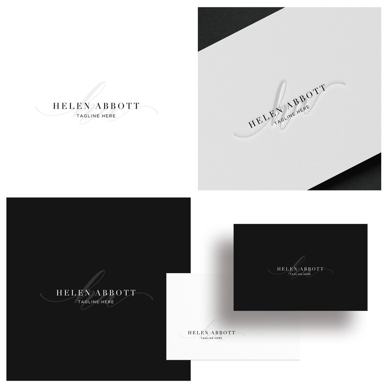 Handwritten Initials Premade Logo Design Script Initials - Etsy