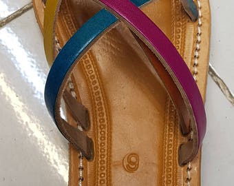 Moroccan sandals leather sandals arabian sandals natural | Etsy