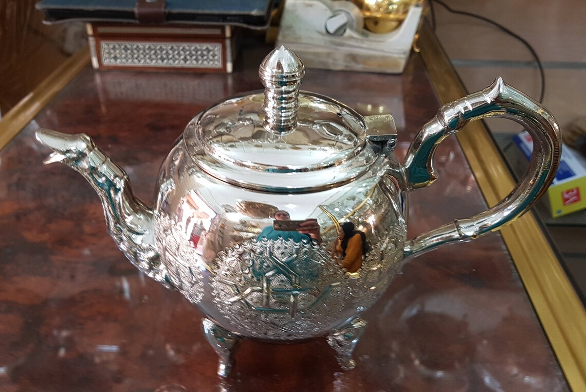 Moroccan Tra-pot, Traditional Tea-pot, Moroccan Tray, Traditional Tray ...