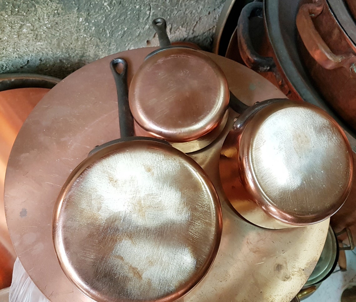 5 Cooking Pots Copper Pots Copper Pans Moroccan Pans - Etsy