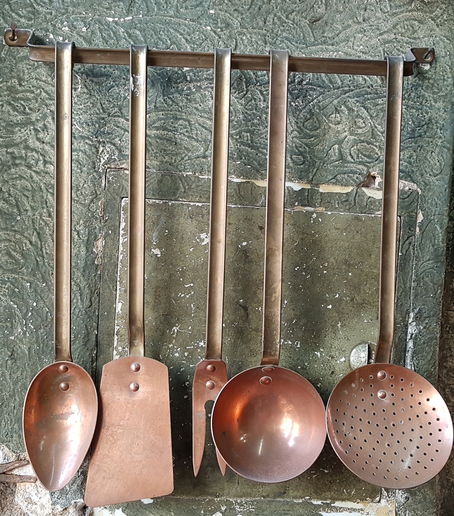 Cooking Utensils, Copper Cooking Utensils, 5 Cooking Utensils, Vintage ...