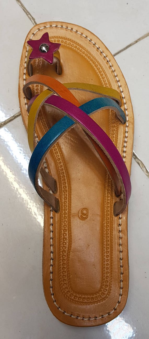 Moroccan sandals leather sandals arabian sandals natural | Etsy