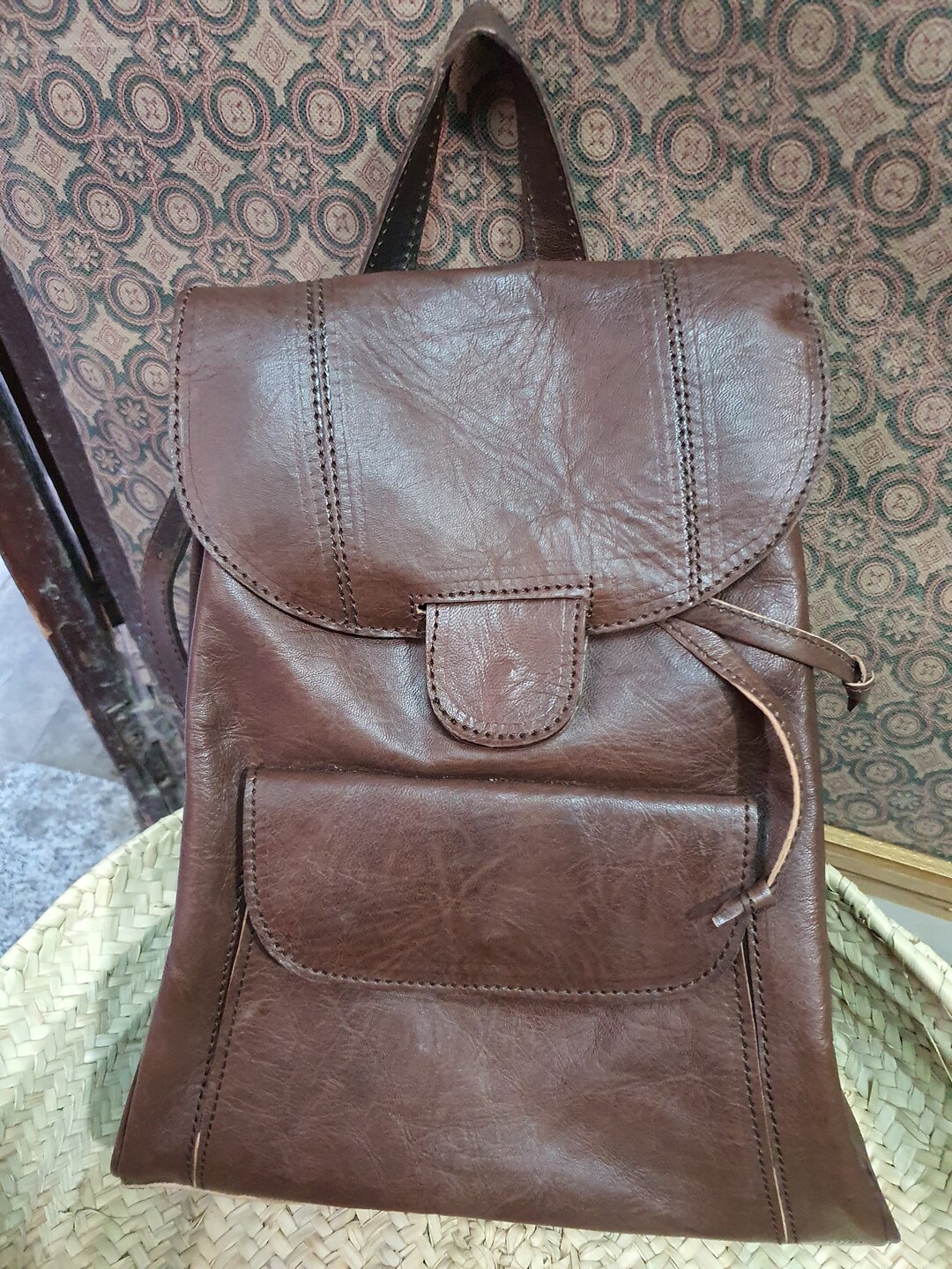 Leather Backpack Moroccan Backpack Traditional Backpack - Etsy