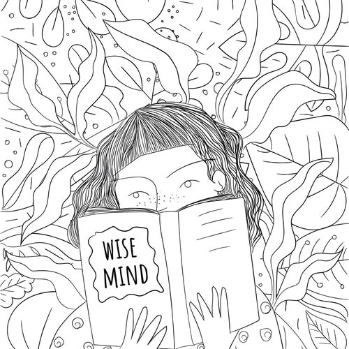Wise Mind Coloring Sheet DBT - Etsy